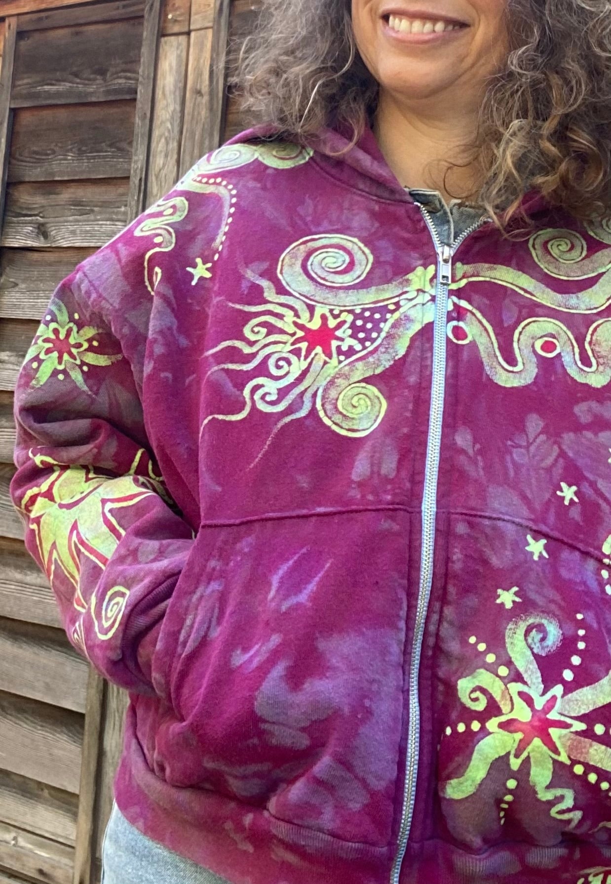 Sunrise Sun Glow Handmade Batik Hoodie – Batikwalla by Victoria