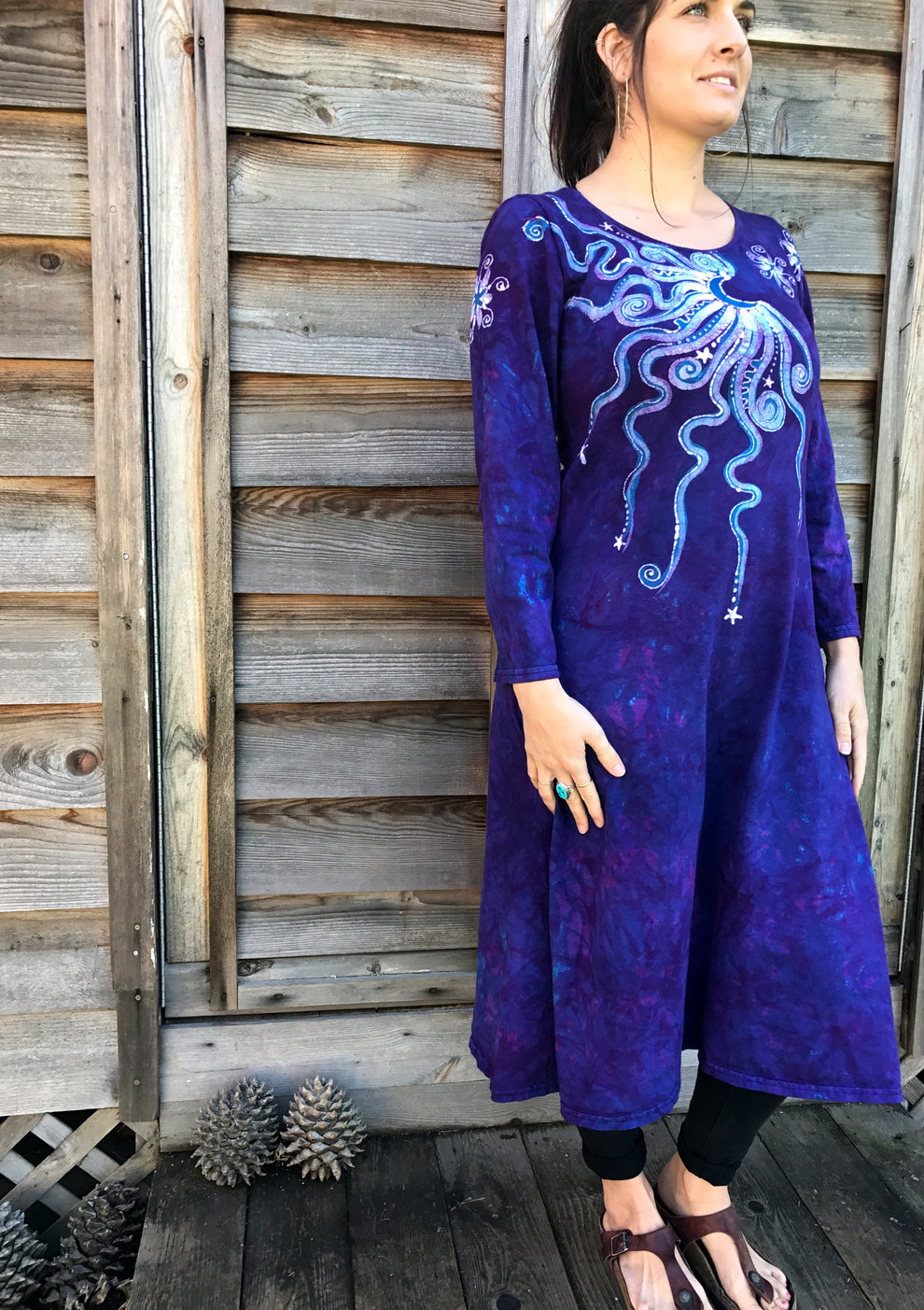 Blooming Iris Long Sleeve Batik Dress – Batikwalla by Victoria
