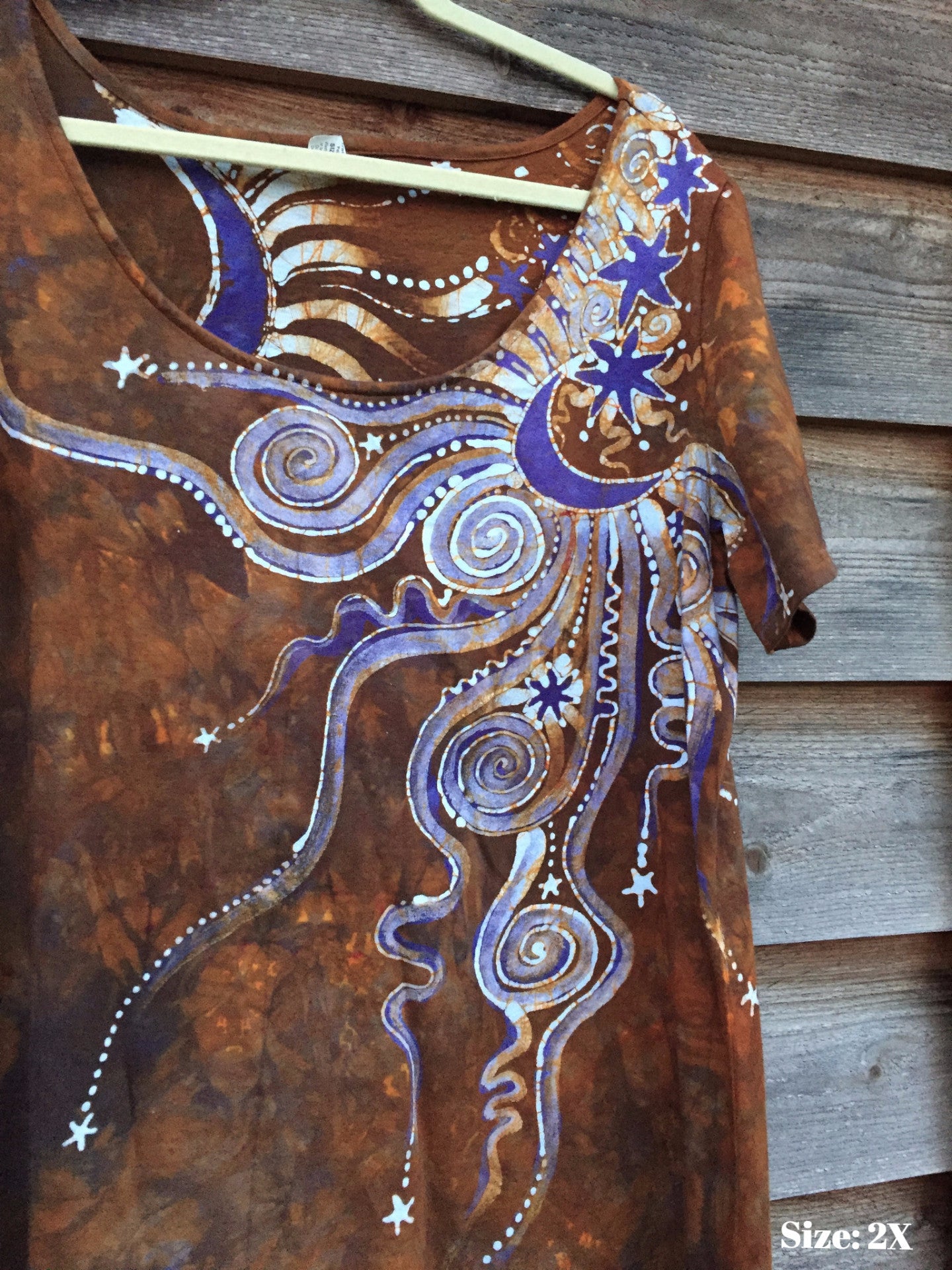 Autumn Moon - Short Sleeve Batik Dress – Batikwalla by Victoria