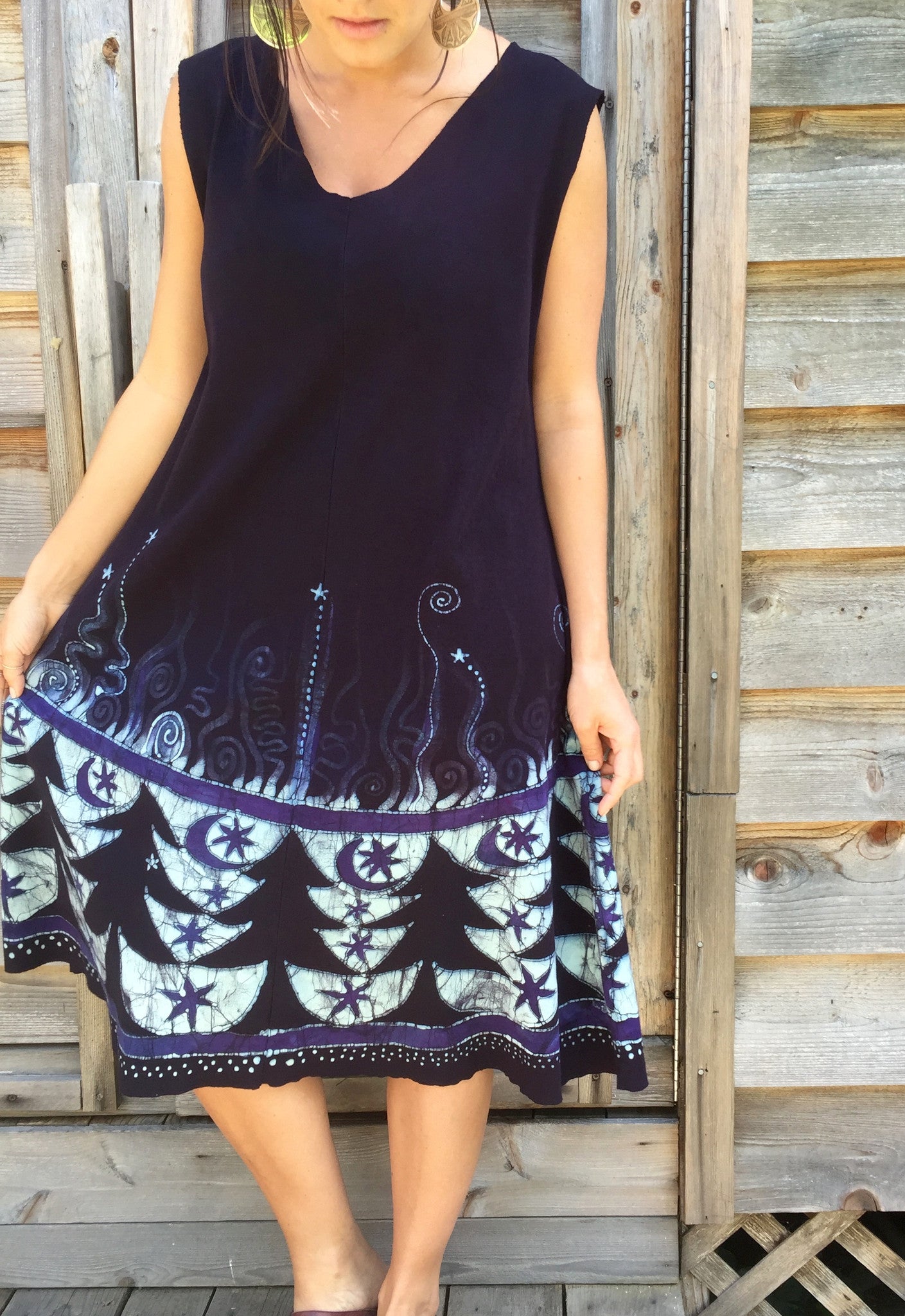 Cooling Forest Dream Organic Cotton Handmade Batik Dress – Batikwalla ...