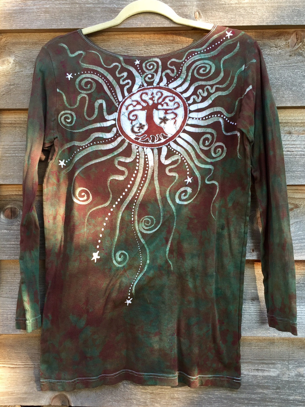 Tree Of Life In The Usnea Forest Long Sleeve Batik Top – Batikwalla by ...