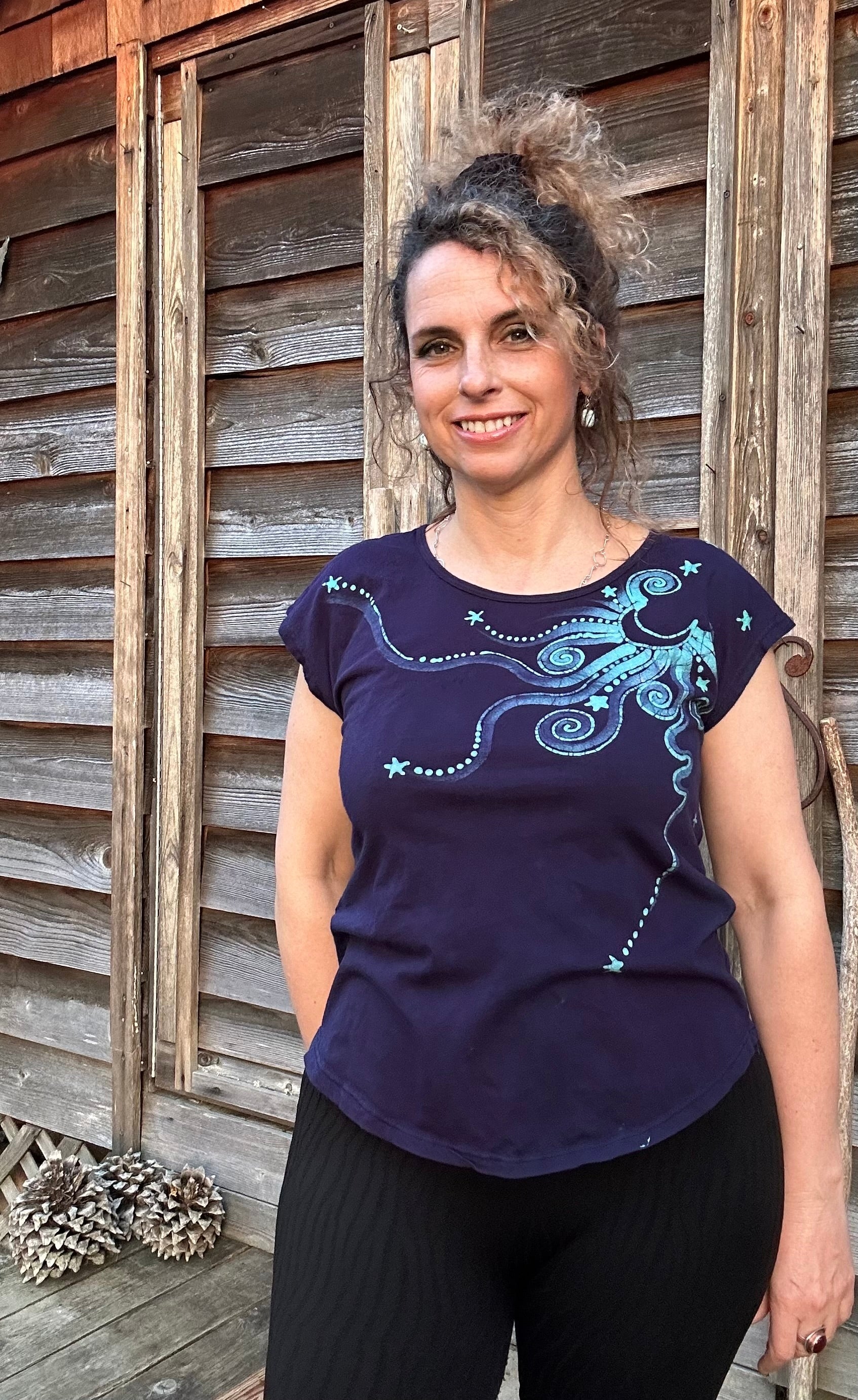Pacific Moon Handmade Batik Scoop Neck Top – Batikwalla by Victoria